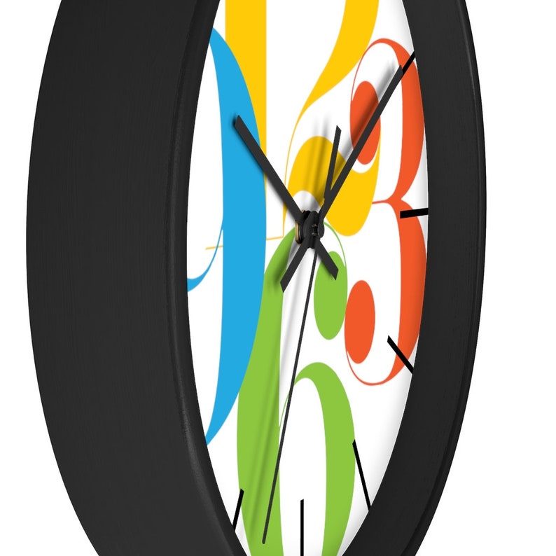 Cool Colorful Wall Clock With Giant Numbers - Etsy
