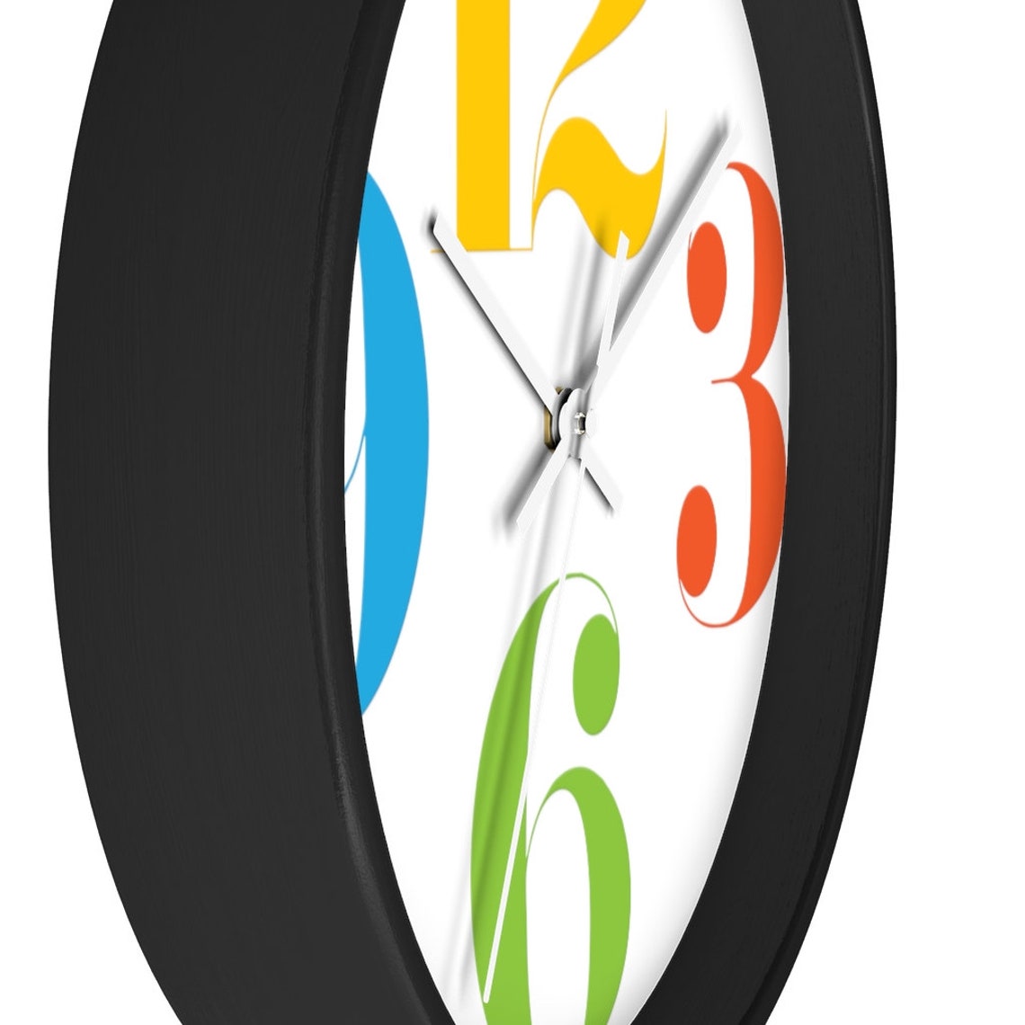 Colorful Wall Clock With Giant Numbers - Etsy