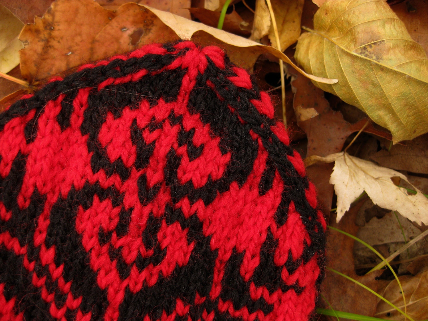 Handknit Norwegian Mittens Selbu Norway Rose Black on Red - Etsy