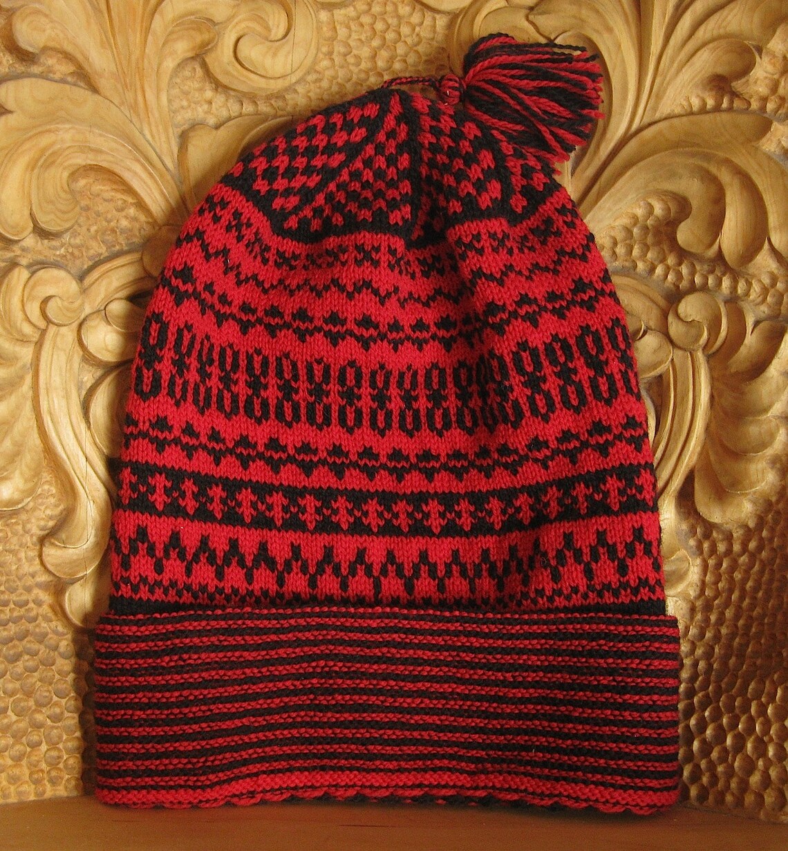 Handknit Scandinavian Cap Traditional Swedish. Pattern is - Etsy