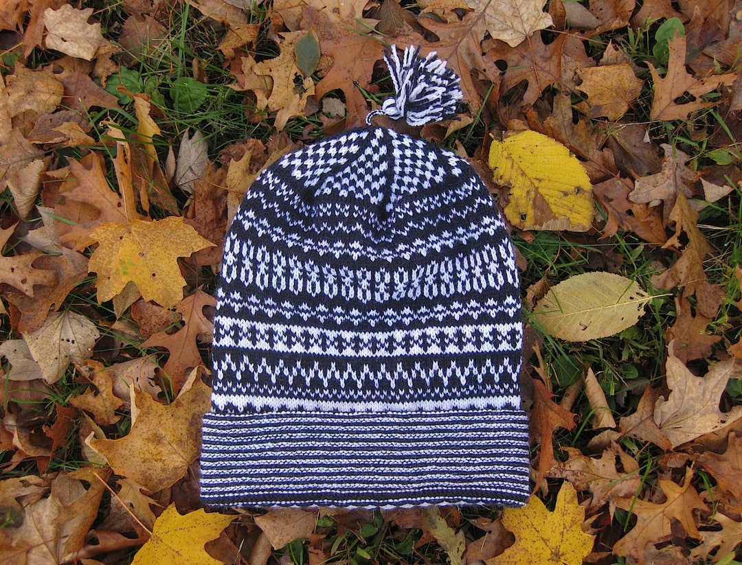 Handknit Scandinavian Cap, Traditional Pattern is From Halland, Sweden ...