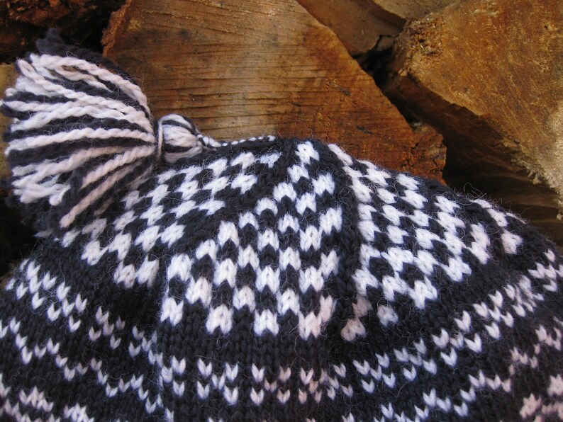 Handknit Scandinavian Cap, Traditional Pattern is From Halland, Sweden ...