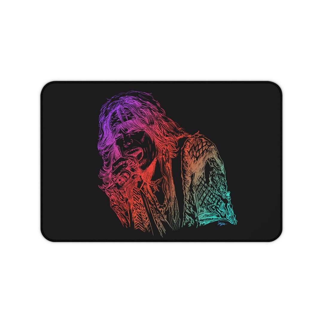 Rock Star Desk Mat | Musician Mousepad, Steven Tyler Inspired, Gift for ...