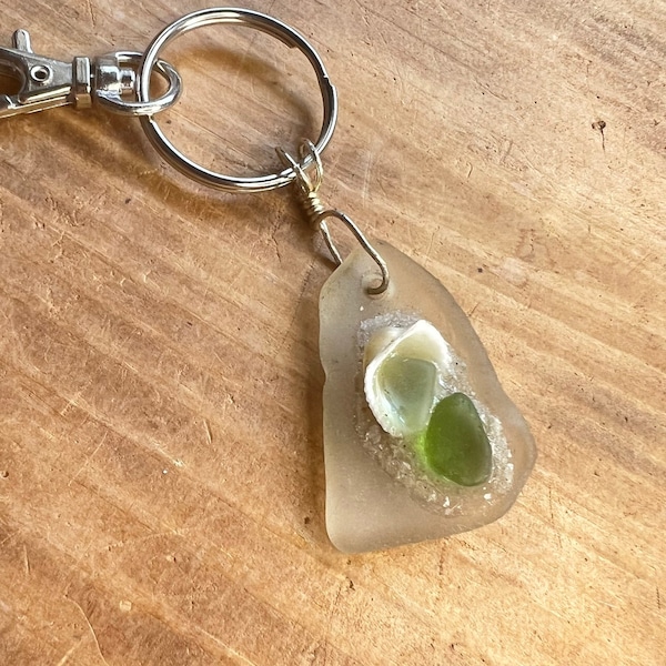 Sea Glass Keychain - Etsy