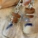 Beach in a Bottle Earrings, Sea Glass and Sand Filled in Tiny Glass ...