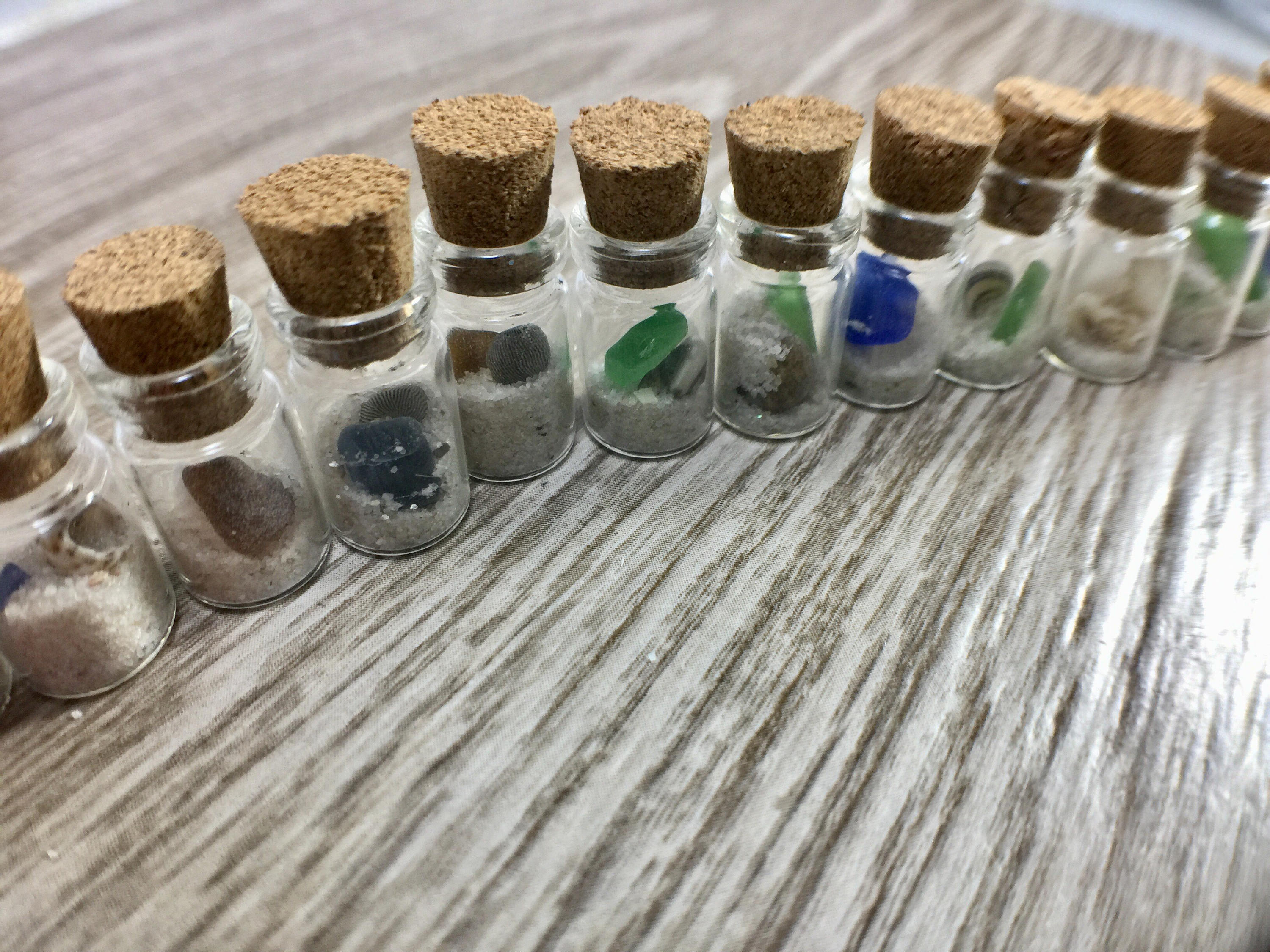 Tiny Beach in a Bottle Two Hawaiian Party Favor Mini Glass | Etsy