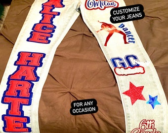 HOMECOMING SPIRIT JEANS - Etsy