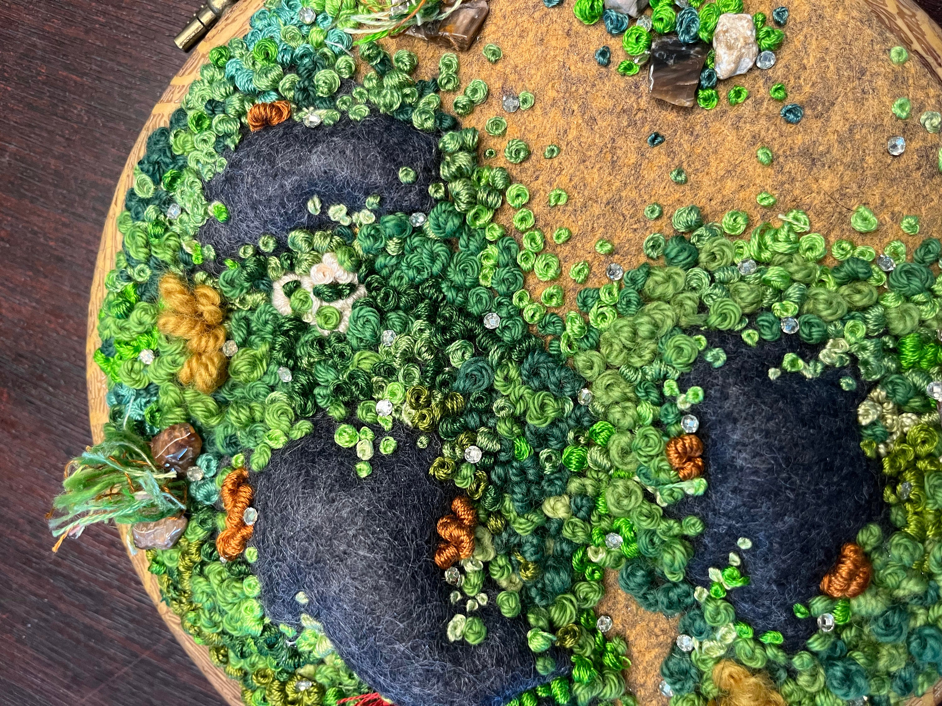 Forest Floor Moss Fairy Dreamscape Hand Embroidery - Etsy