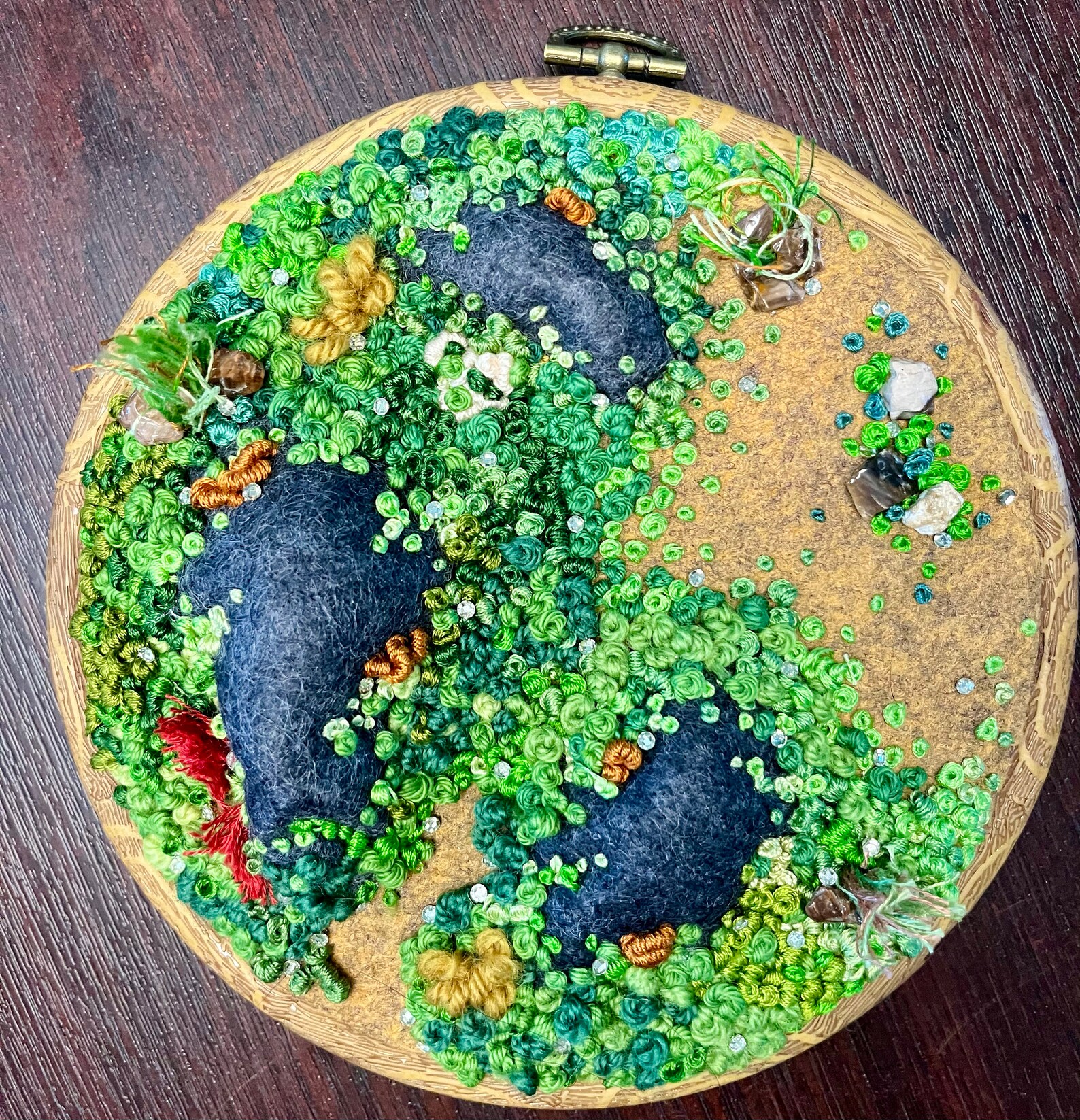 Forest Floor Moss Fairy Dreamscape Hand Embroidery - Etsy