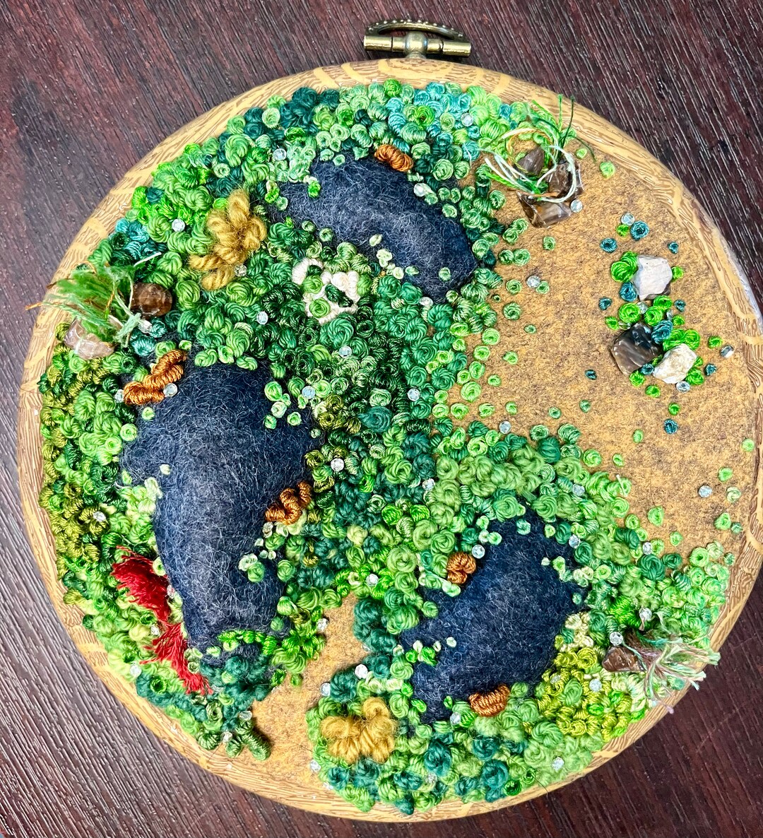 Forest Floor Moss Fairy Dreamscape Hand Embroidery - Etsy