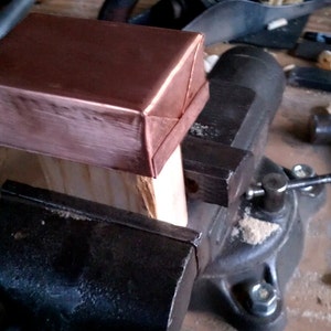 Solid Copper Box and Lid, Custom Stamping. Handmade. Wedding ...