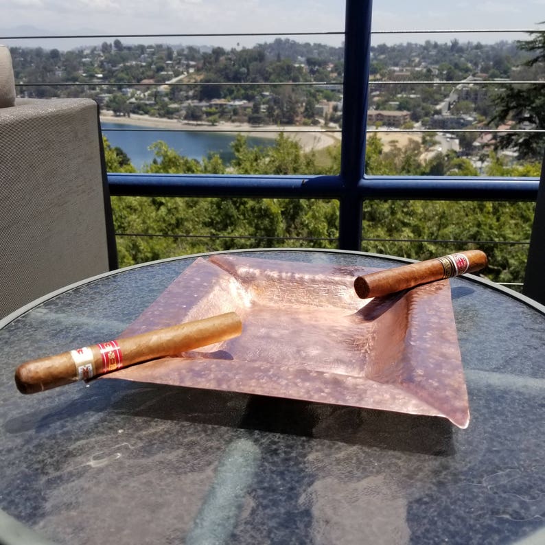 Handmade Solid Copper Cigar Ashtray, Groomsmen Gift - Etsy