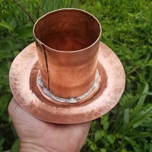 Copper Plant Sauce and Pot. Handmade Solid Copper. Beautiful for Potted ...