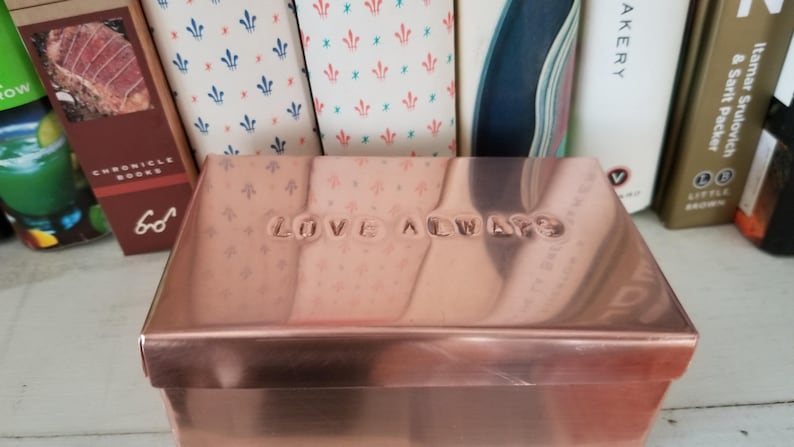 Solid Copper Box and Lid Custom Stamping. Handmade. Wedding - Etsy