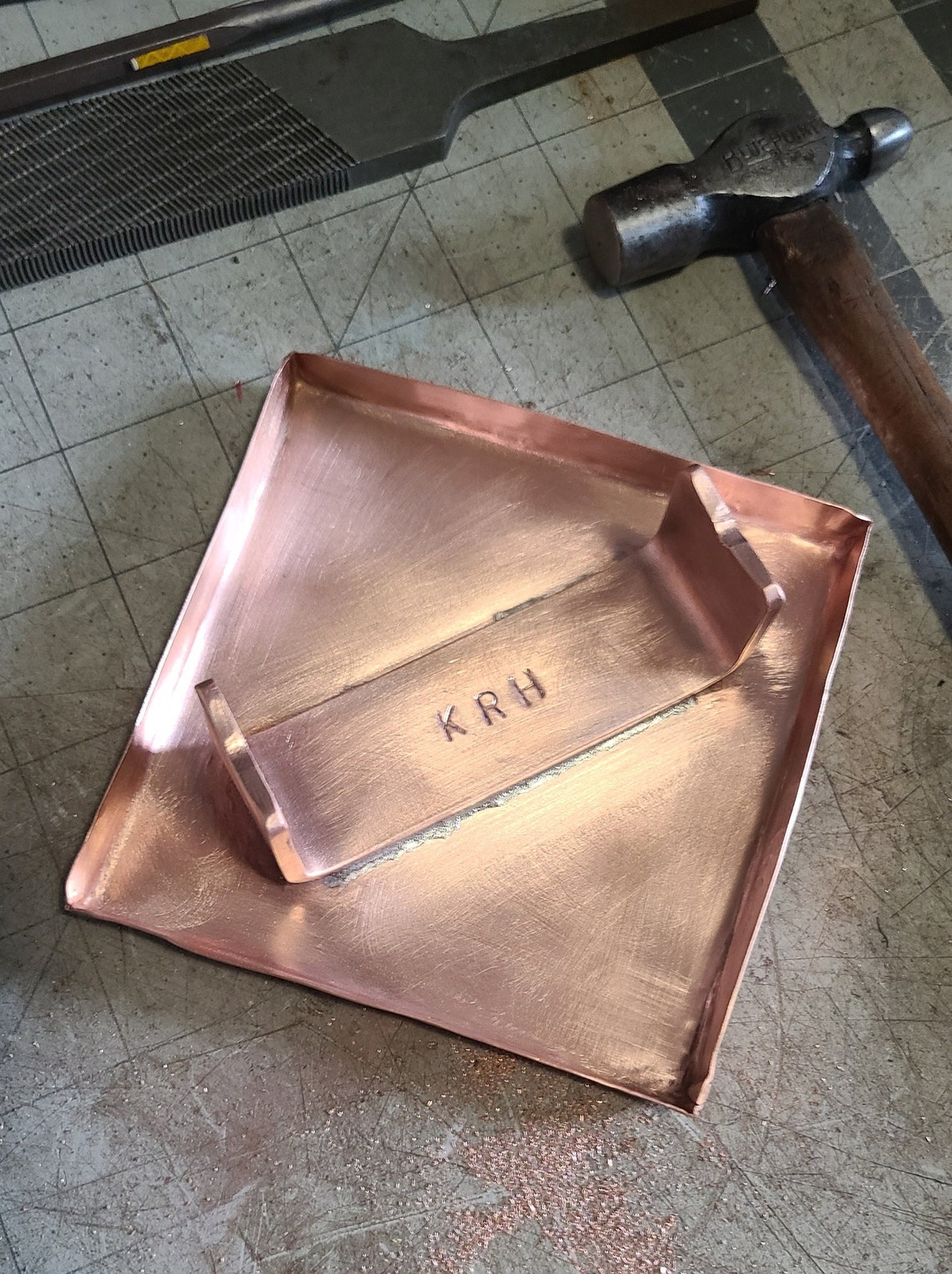 Solid Copper Cigar / Cigarette Holder and Ashtray - Etsy