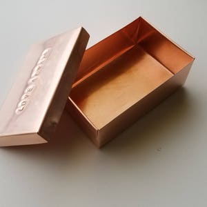 Solid Copper Box and Lid, Custom Stamping. Handmade. Wedding ...