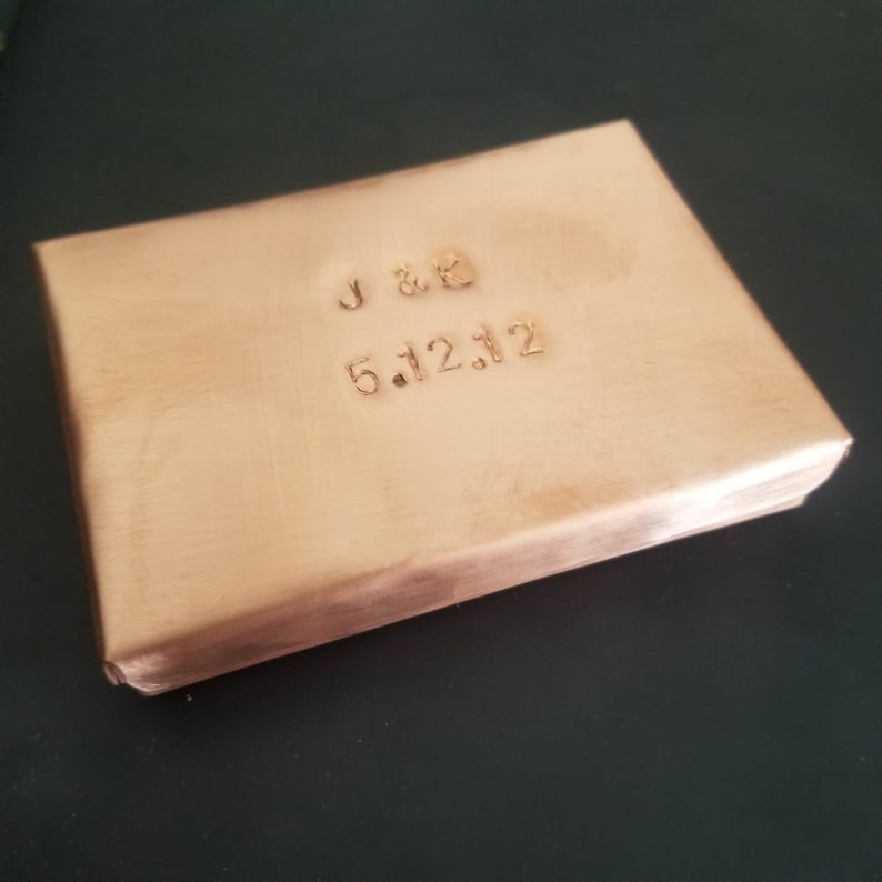Gift Card Box, Solid Copper, Free Engraving With Your Message - Etsy