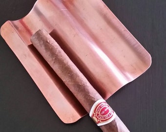Solid Copper Cigar / Cigarette Holder and Ashtray | Etsy