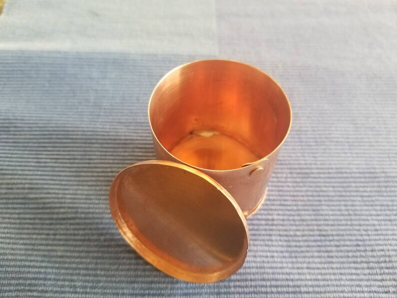 Round Copper Container - Etsy