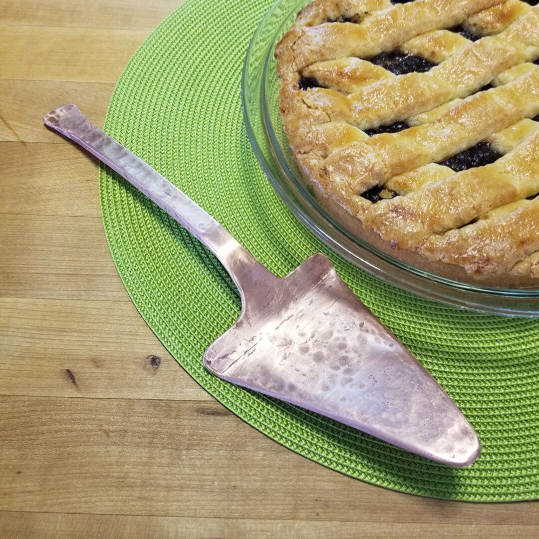 Handmade Solid Copper Pie Server: Rustic Kitchen Tool - Etsy