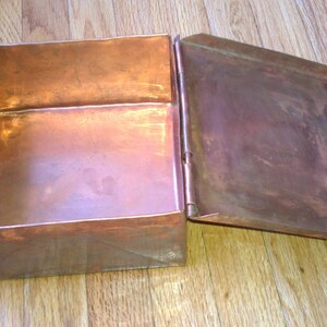 Pure Copper Box With Hinge and Handle - Etsy
