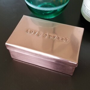 Solid Copper Box and Lid, Custom Stamping. Handmade. Wedding ...