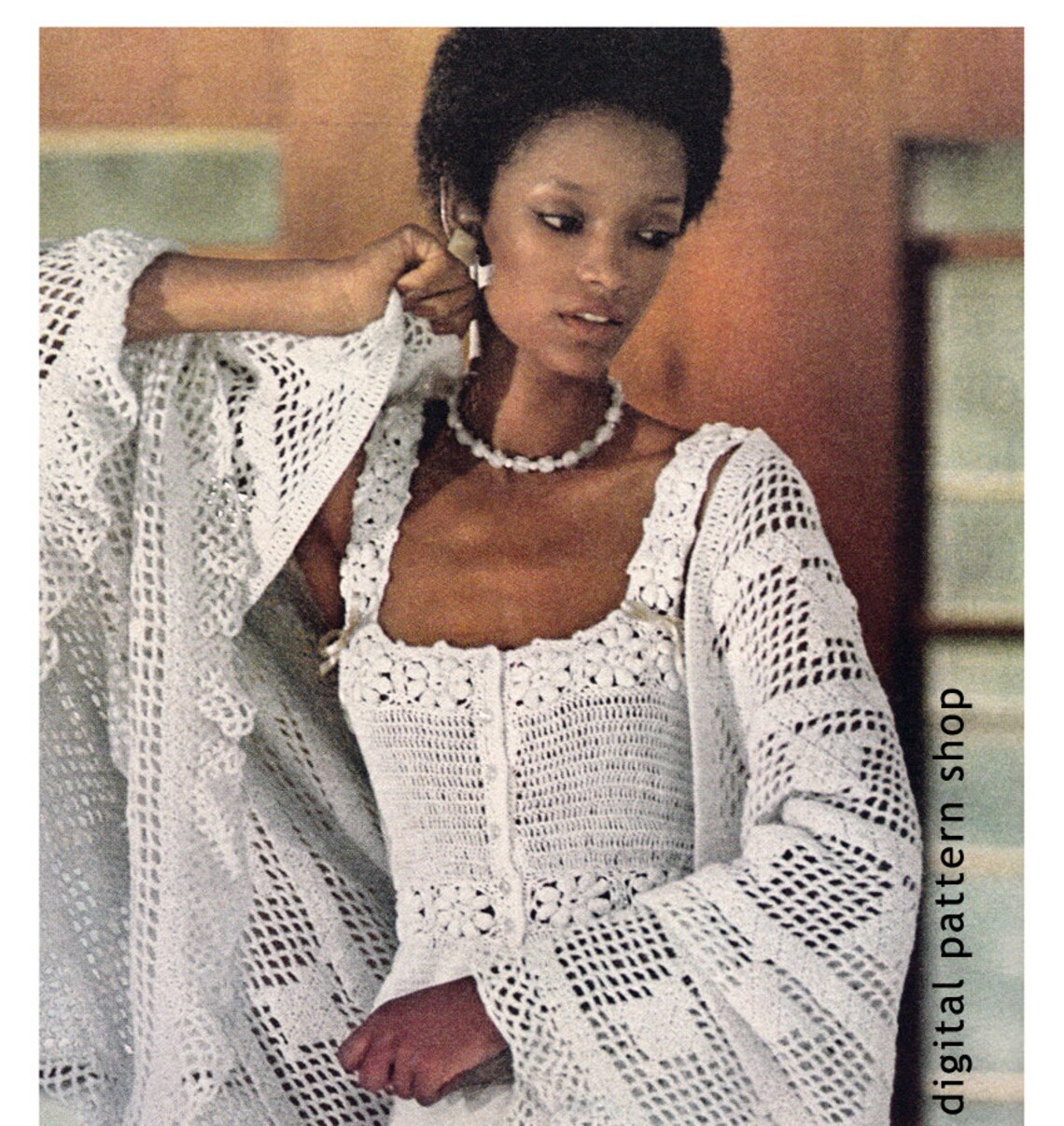 Crochet Top Pattern 1970s Vintage Delicate Camisole Top - Etsy Australia