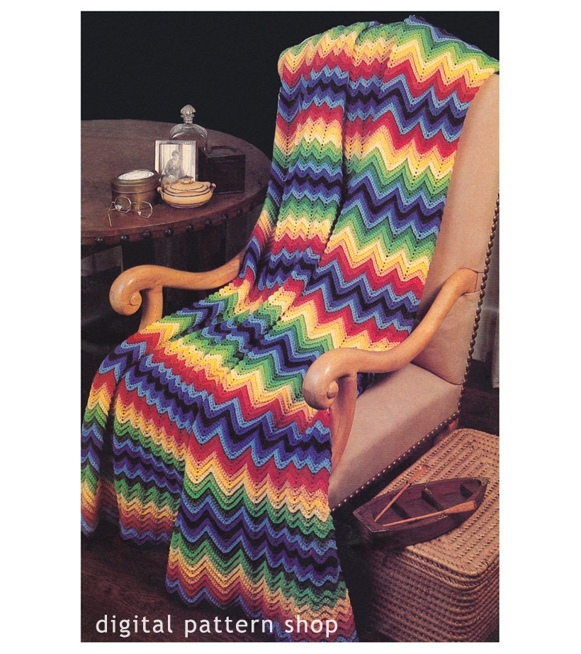 Vintage Ripple Afghan Crochet Pattern