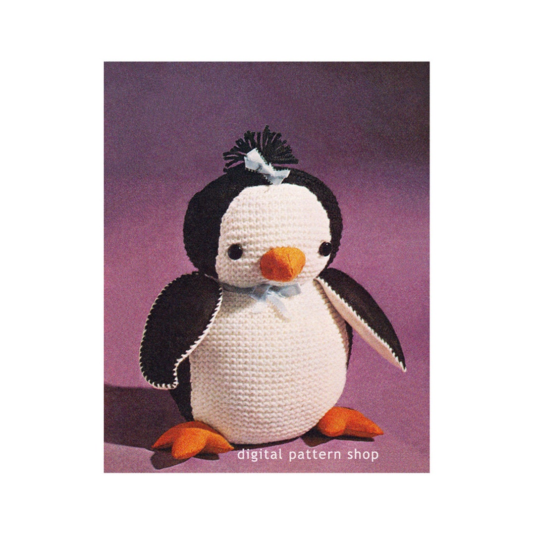Penguin Knitting Pattern Toy Baby Penguin Pillow Printable Pattern ...