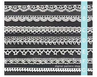 Crochet edging patterns | Etsy