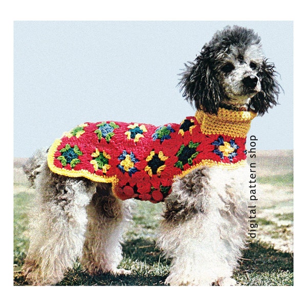 Granny Square Dog Sweater Pattern - Etsy