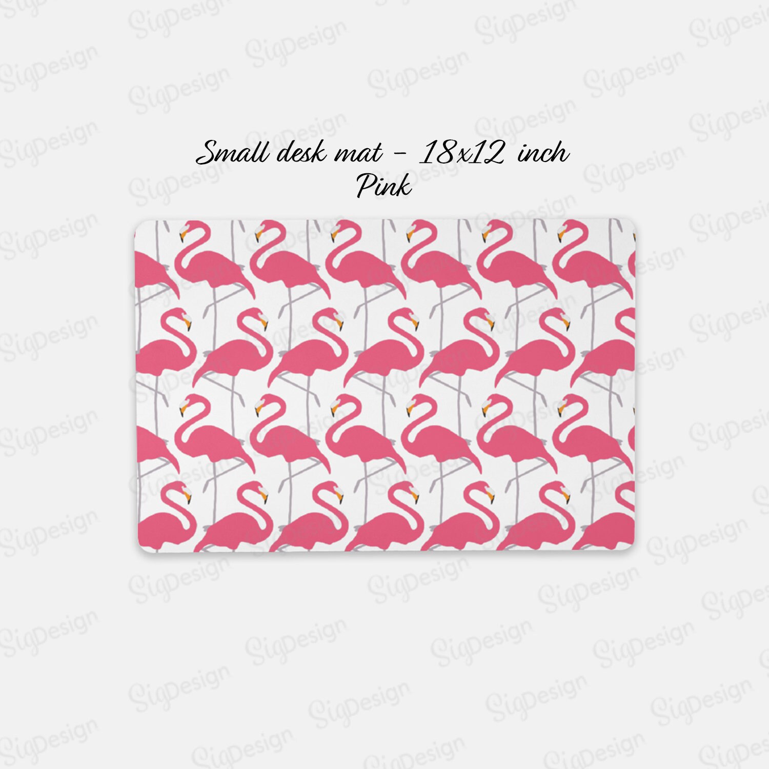 Pink Flamingo Desk Mat Flamingo Print on Desk Laptop Pad. | Etsy