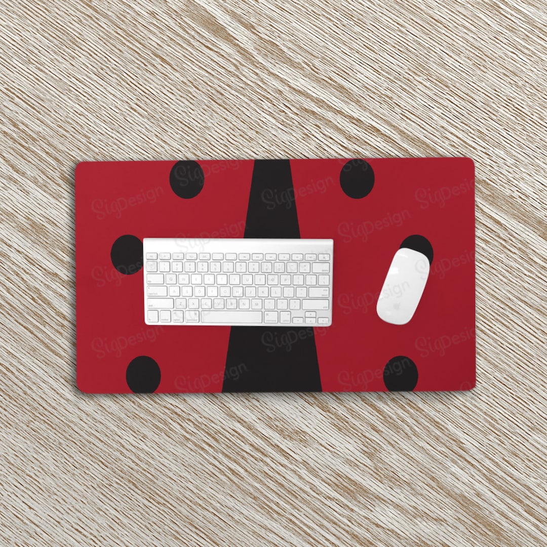 Ladybug Desk Mat, Red Black Desk Laptop Pad Desk Decor, 4 Sizes - Desk ...