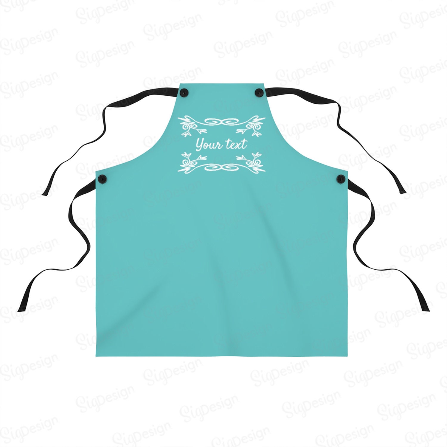 Personalized Apron Teal Pink Blue Kitchen Apron With Retro - Etsy