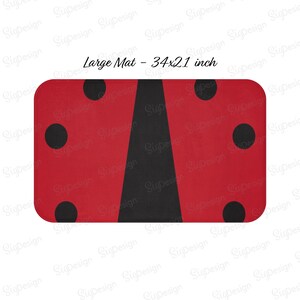 Ladybug Floor Mat, Red Black Bath Mat or Kitchen Floor Rug, 2 Sizes - Etsy