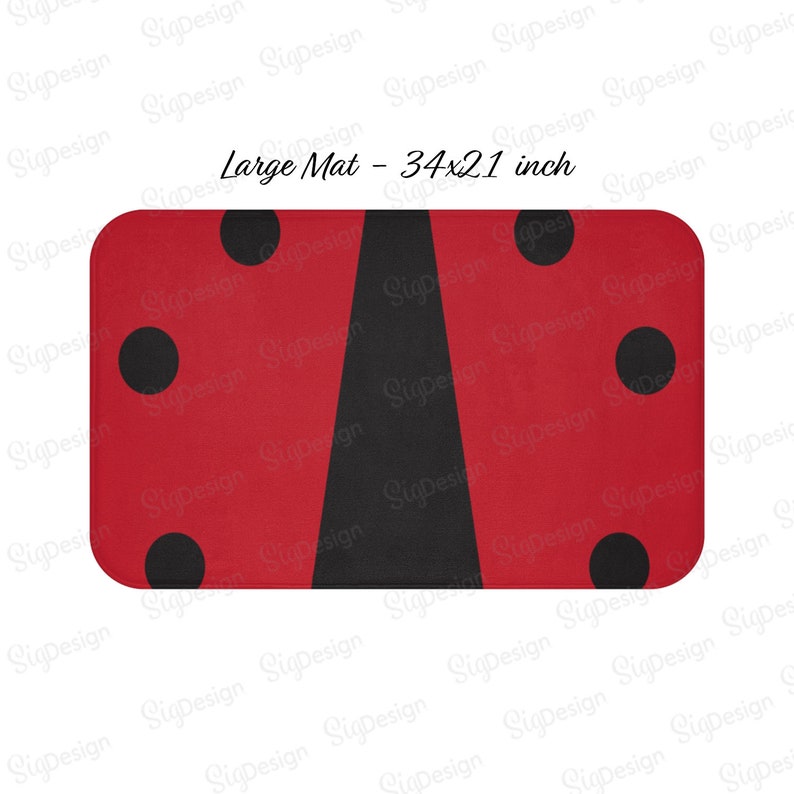 Ladybug Floor Mat Red Black Bath Mat or Kitchen Floor Rug 2 - Etsy