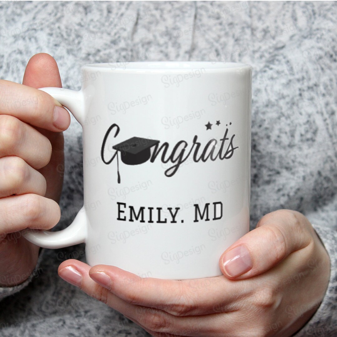 Personalized Graduation Coffee Mug, Congrats High School, College Gift ...