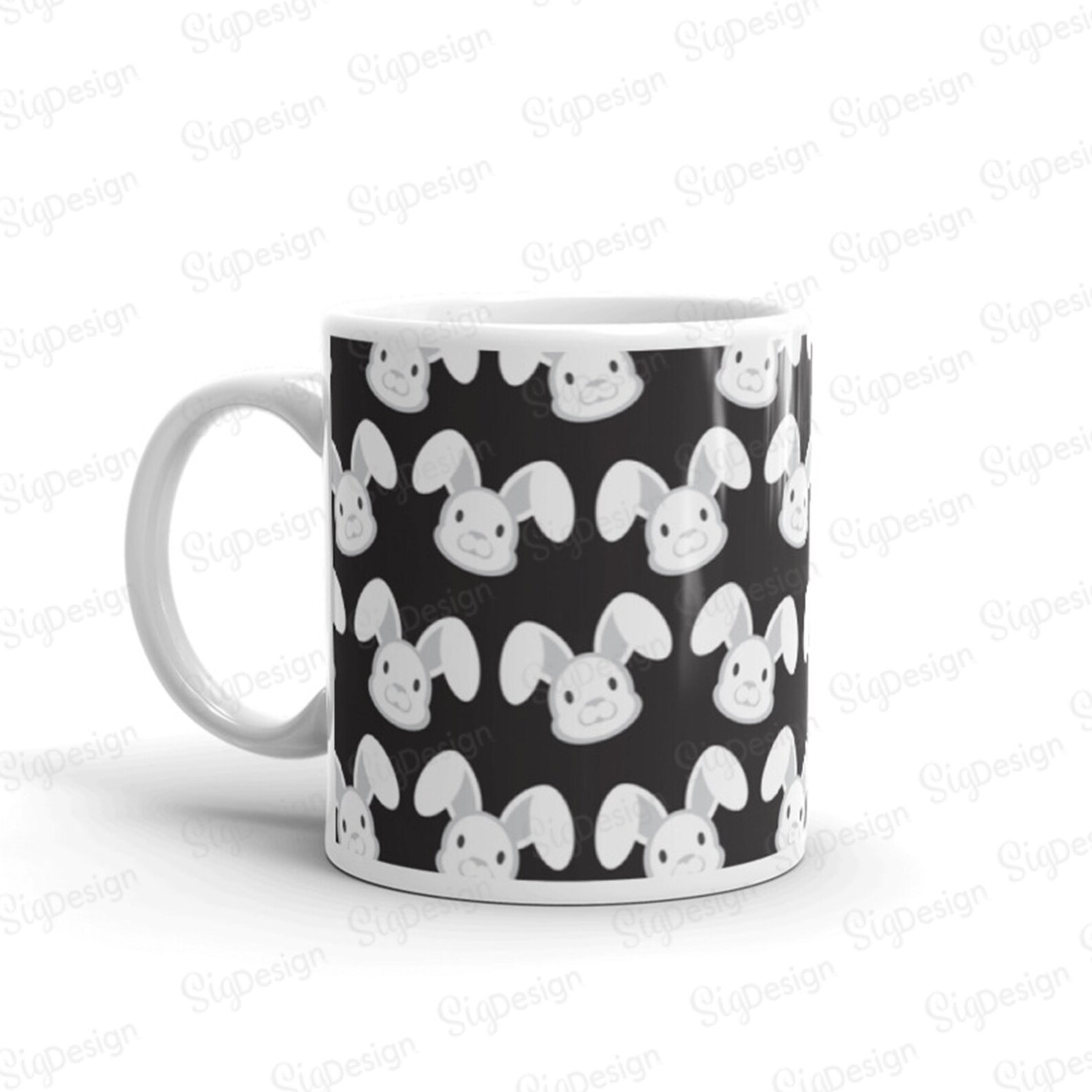 Cute Bunny Mug Rabbit Lover Mug Gift 11oz or 15oz 5 Colors - Etsy Israel