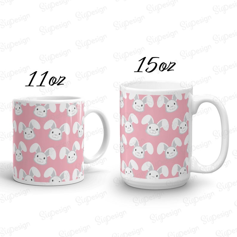 Cute Bunny Mug Rabbit Lover Mug Gift 11oz or 15oz 5 Colors - Etsy Israel
