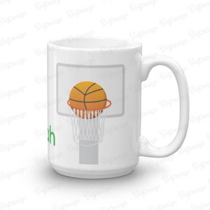 Personalized Basketball Mug, Custom Basketball Player and Coach Name ...