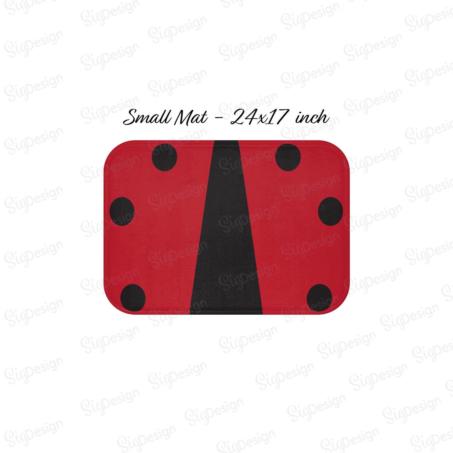 Ladybug Floor Mat Red Black Bath Mat or Kitchen Floor Rug 2 - Etsy