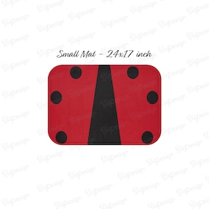 Ladybug Floor Mat, Red Black Bath Mat or Kitchen Floor Rug, 2 Sizes - Etsy