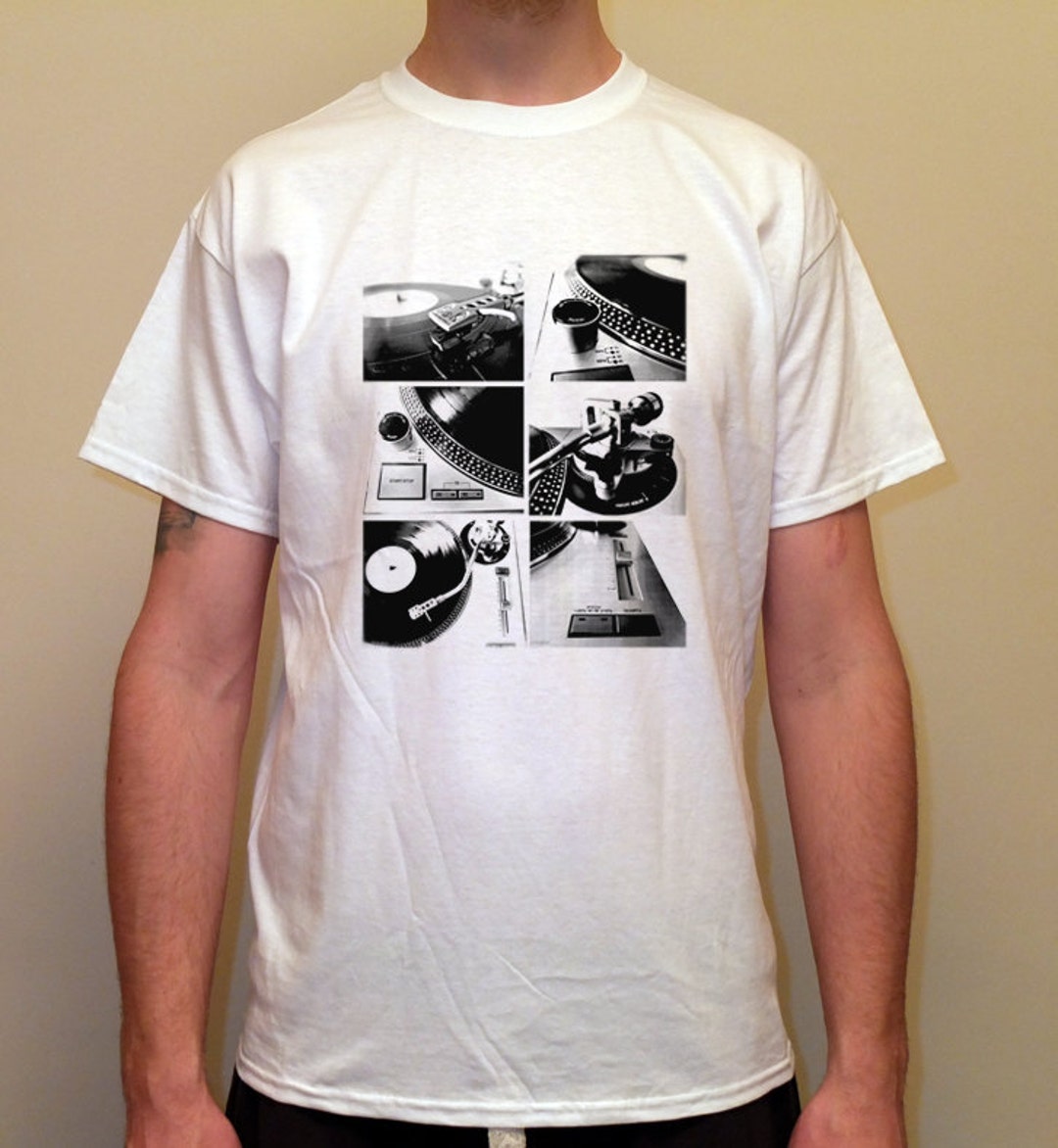 Vinyl Record T-shirt: DJ Turntable Screen Printed Tee - Etsy