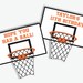 Basketball Thank You Tags Printable Basketball Favor Tags, Basketball ...