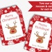 Reindeer Gift Tags Printable Christmas Tags, Personalized Christmas ...