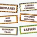 Safari Signs Printable Safari Birthday Cutouts Safari Party - Etsy Canada