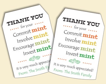 Thank You for Your Involve-mint and Commit-mint to Our Team - Etsy