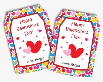 Printable Valentine's Day Tags for Kids Editable | Etsy