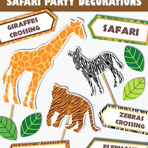 Buy Safari Signs Printable Safari Birthday Cutouts, Safari Party Signs ...