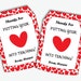 Red Heart Teacher Appreciation Tag Printable Teacher Gift - Etsy